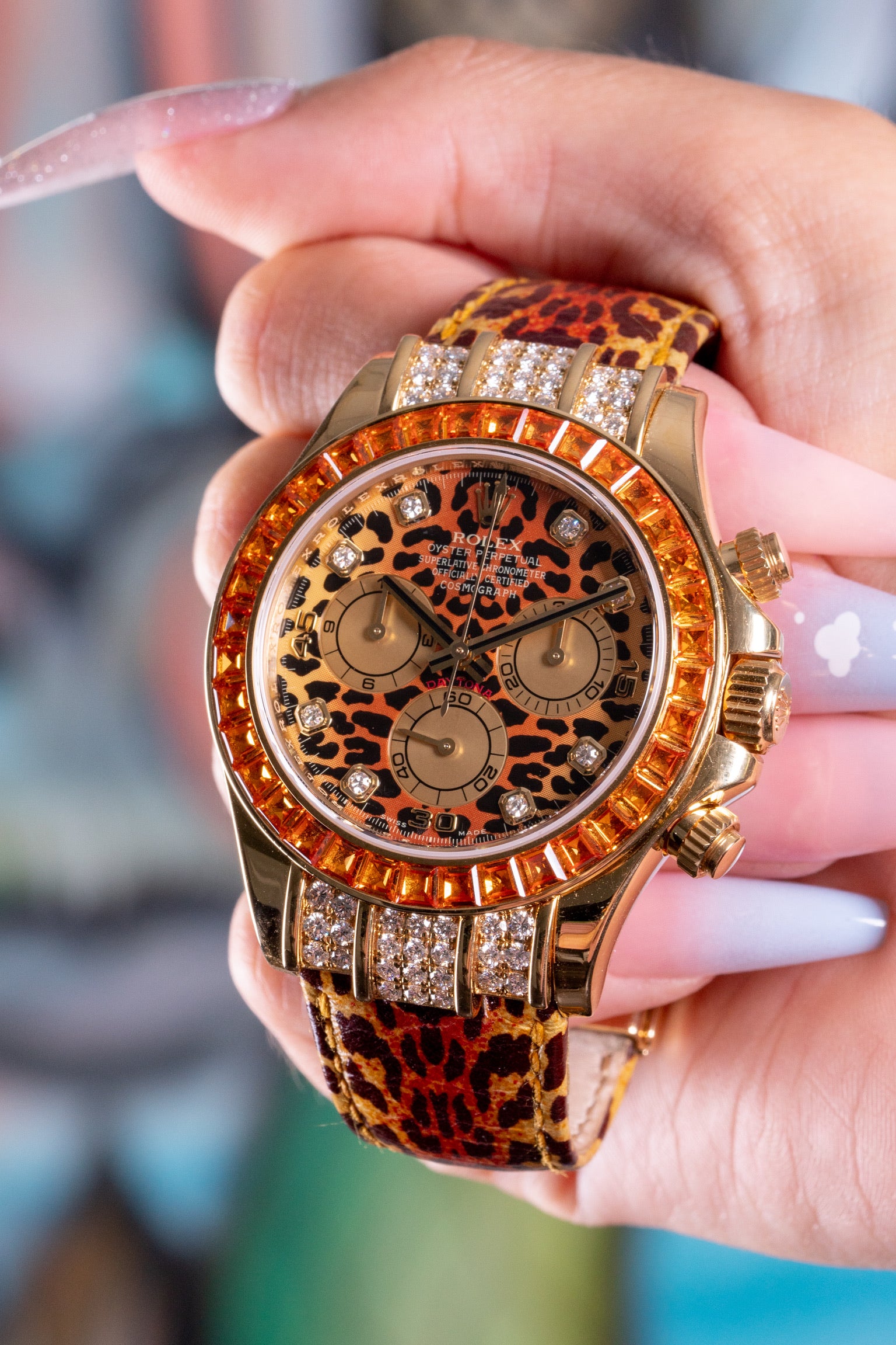 Daytona Leopard Vs. Richard Mille White Demon – Diamonds By Raymond Lee