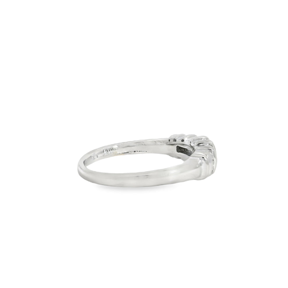14k White Gold Round Brilliant & Baguette Channel Set Diamond Ring | 0 ...